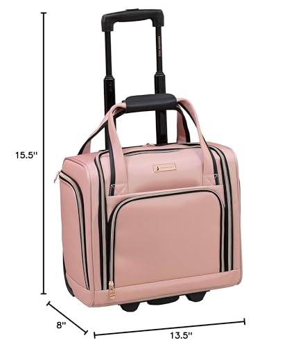 LONDON FOG Bromley 15-Inch Under The Seat Bag,Lightweight, Rose Gold