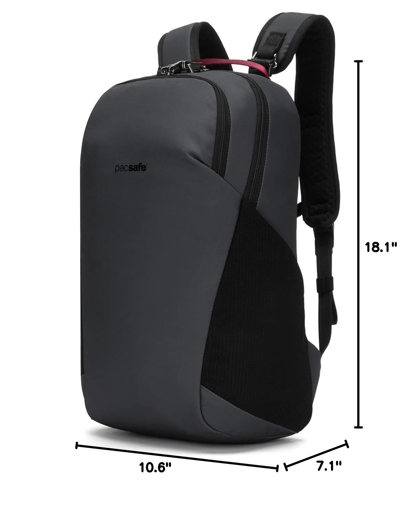 Pacsafe Vibe 20L Security & Anti-Theft Daypack - Slash Proof & Lockable, Slate