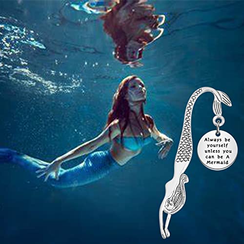 Zuo Bao Mermaid Scale Charm Bookmark Sea Mermaid Quote Always Be Yourself Unless You Can Be a Mermaid Bookmark (Mermaid Bookmark)
