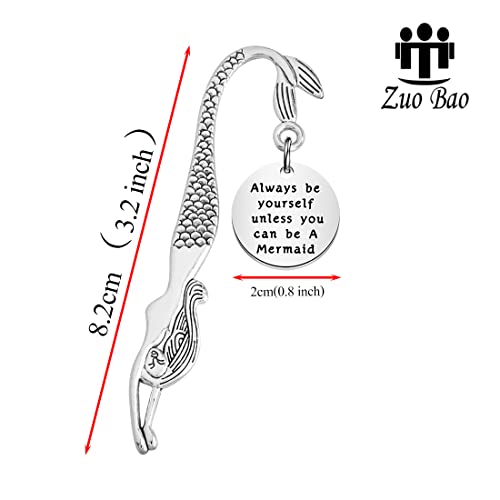 Zuo Bao Mermaid Scale Charm Bookmark Sea Mermaid Quote Always Be Yourself Unless You Can Be a Mermaid Bookmark (Mermaid Bookmark)