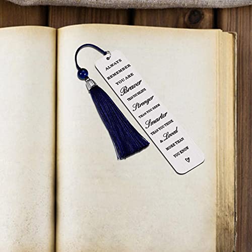 Inspirational Bookmark for Women Book Lover, Bookish Book Marker with Tassels, Reader Bookworms Reading Present Book Club Gifts