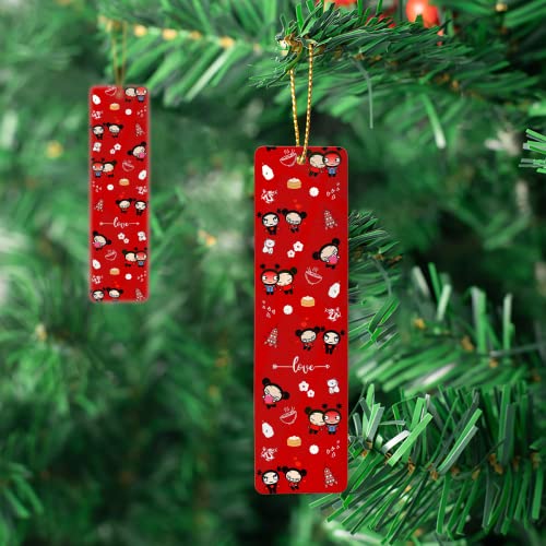 Bookmarks Metal Ruler Pucca Bookworm Bookography Measure Reading Tassels for Book Bibliophile Gift Reading Christmas Ornament Markers