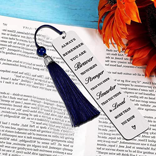 Inspirational Bookmark for Women Book Lover, Bookish Book Marker with Tassels, Reader Bookworms Reading Present Book Club Gifts