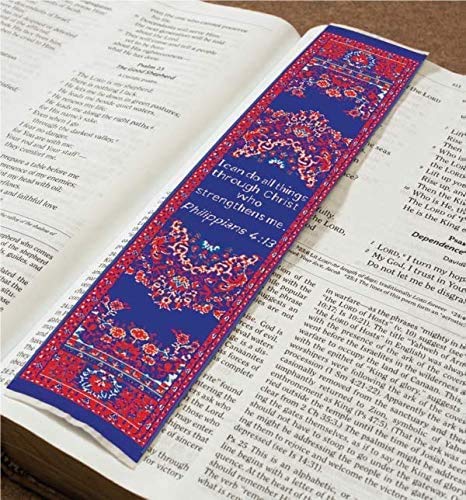 Christian Bookmark, I can do All Things, Woven, Mini Carpet