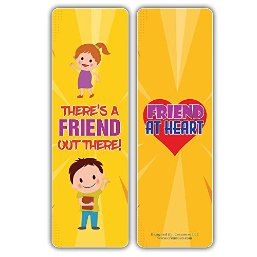 Creanoso Friends are Forever Bookmarks (5-Sets X 6 Cards) β Daily Inspirational Card Set β Interesting Book Page Clippers β Great Gifts for Adults and Professionals