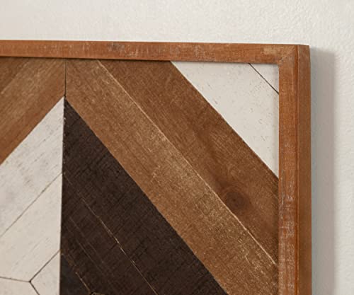 Kate and Laurel Ballez Wood Plaque Art Set, 3 Piece, Multi/Brown, 3