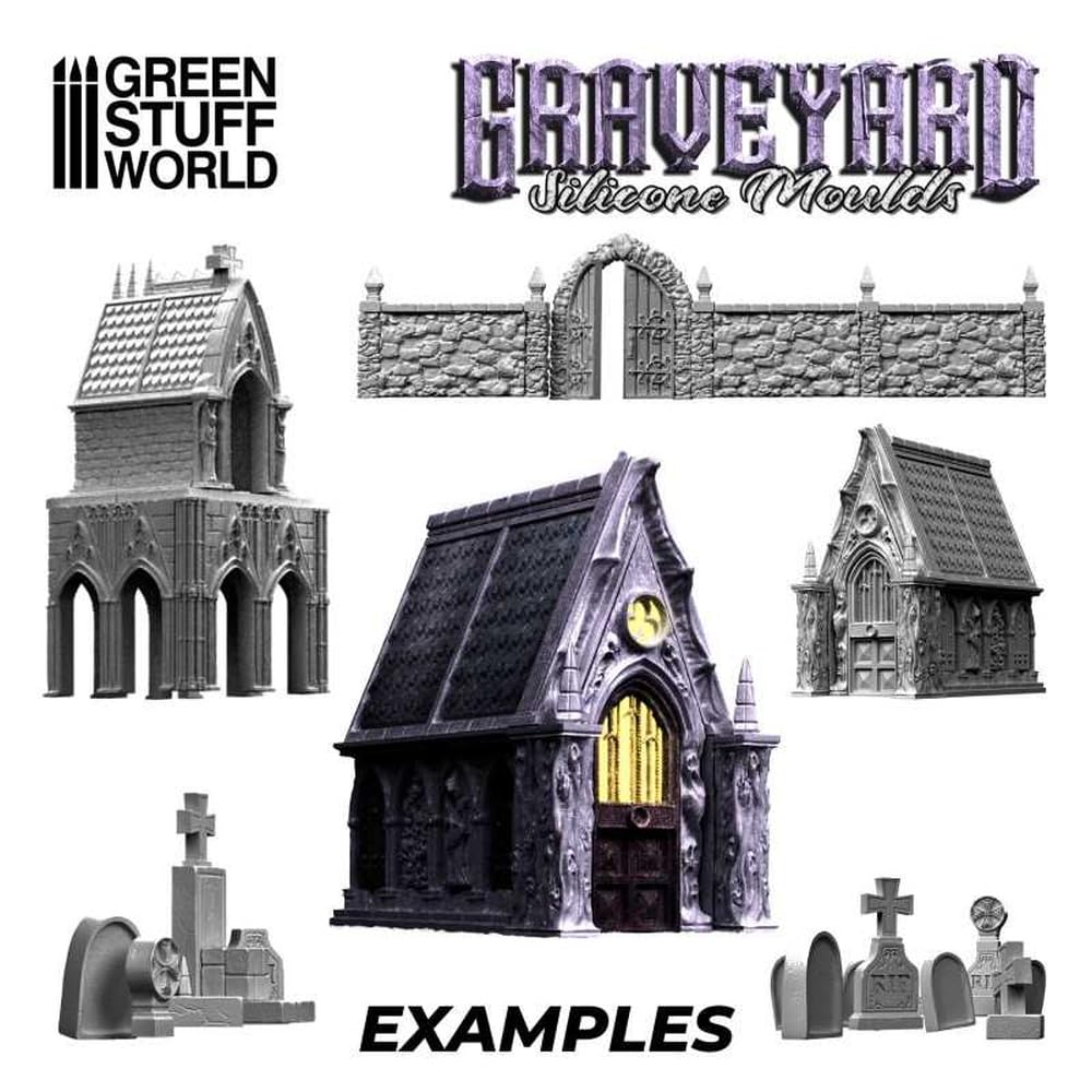 Green Stuff World for Models and Miniatures Graveyard Silicone Molds 3112