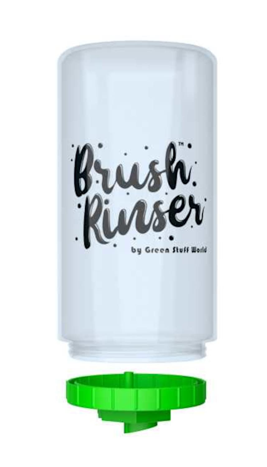 Green Stuff World Brush Rinser Bottle Upgrade 500ML 16.9 fl oz 11885 Pink - 11884 Green GSWD (Green 11884)
