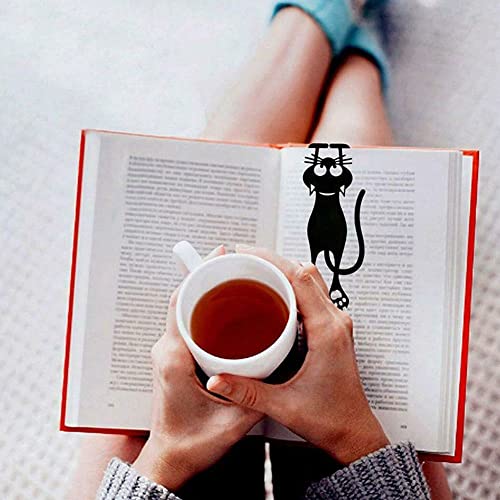Animal Bookmark, Black Cat Bookmark, Lightweight Pagination Mark Book Decoration, Cartoon Book Clip Book Folder Stationery