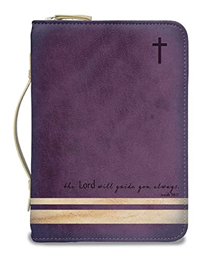 Divinity 28380 Purple with Cream Stripe Bible Cover, Extra Large