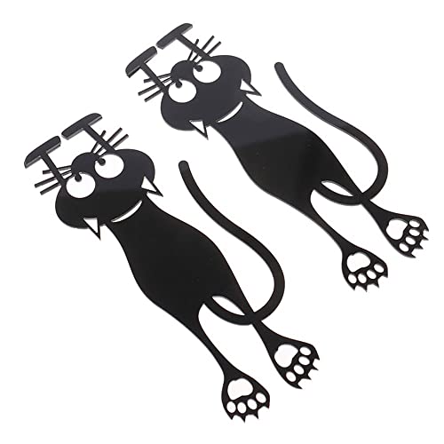 Animal Bookmark, Black Cat Bookmark, Lightweight Pagination Mark Book Decoration, Cartoon Book Clip Book Folder Stationery