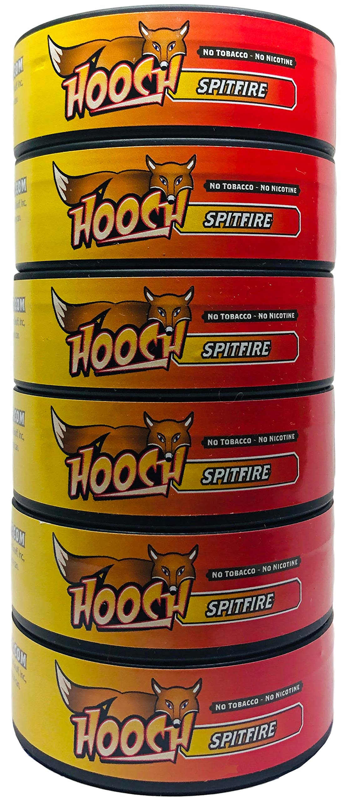 Hooch Herbal Snuff Spitfire Fine Cut 6 Cans with DC Crafts Nation Mud Bud Spittoon - Cati