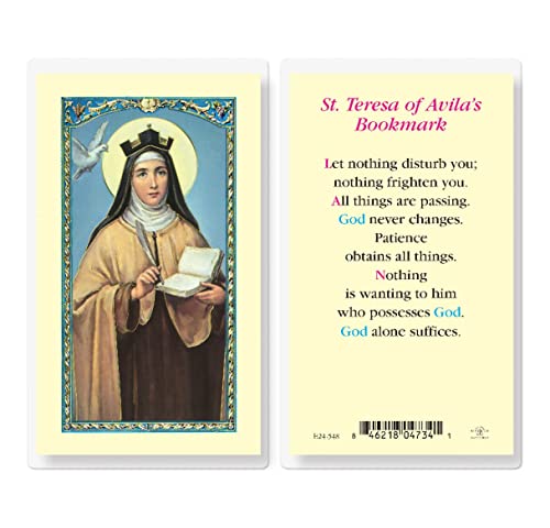 St. Teresa of Avila's Bookmark Laminated Holy Cards, 25-Count Value Pack