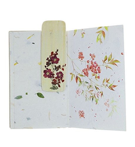 10 Pcs Handmade Bamboo Dried Flowers Chinese Style Bookmarks for Kids School Study Decoration Souvenirs Business Christmas Birthday Gift