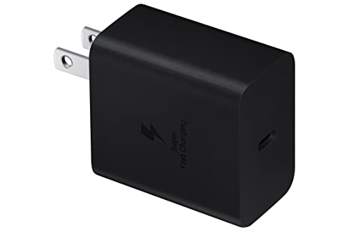 SAMSUNG 45W Power Adapter (w/Cable C-to-C), Black