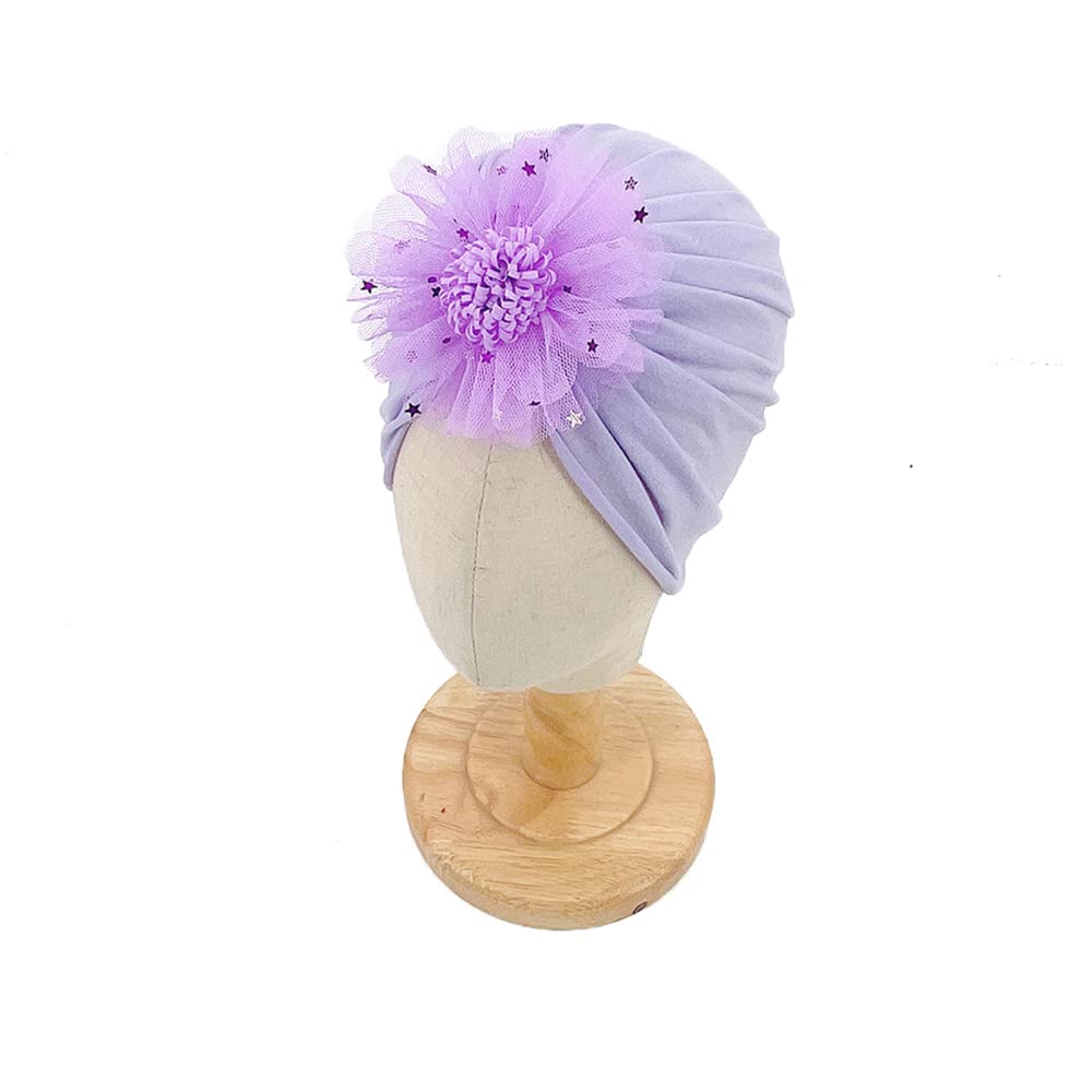 MOONHING Baby Girl Toddlers Breathable Cotton Hat Newborn Knotted Hat Cute Donut Soft Turban Bow Knot Cap