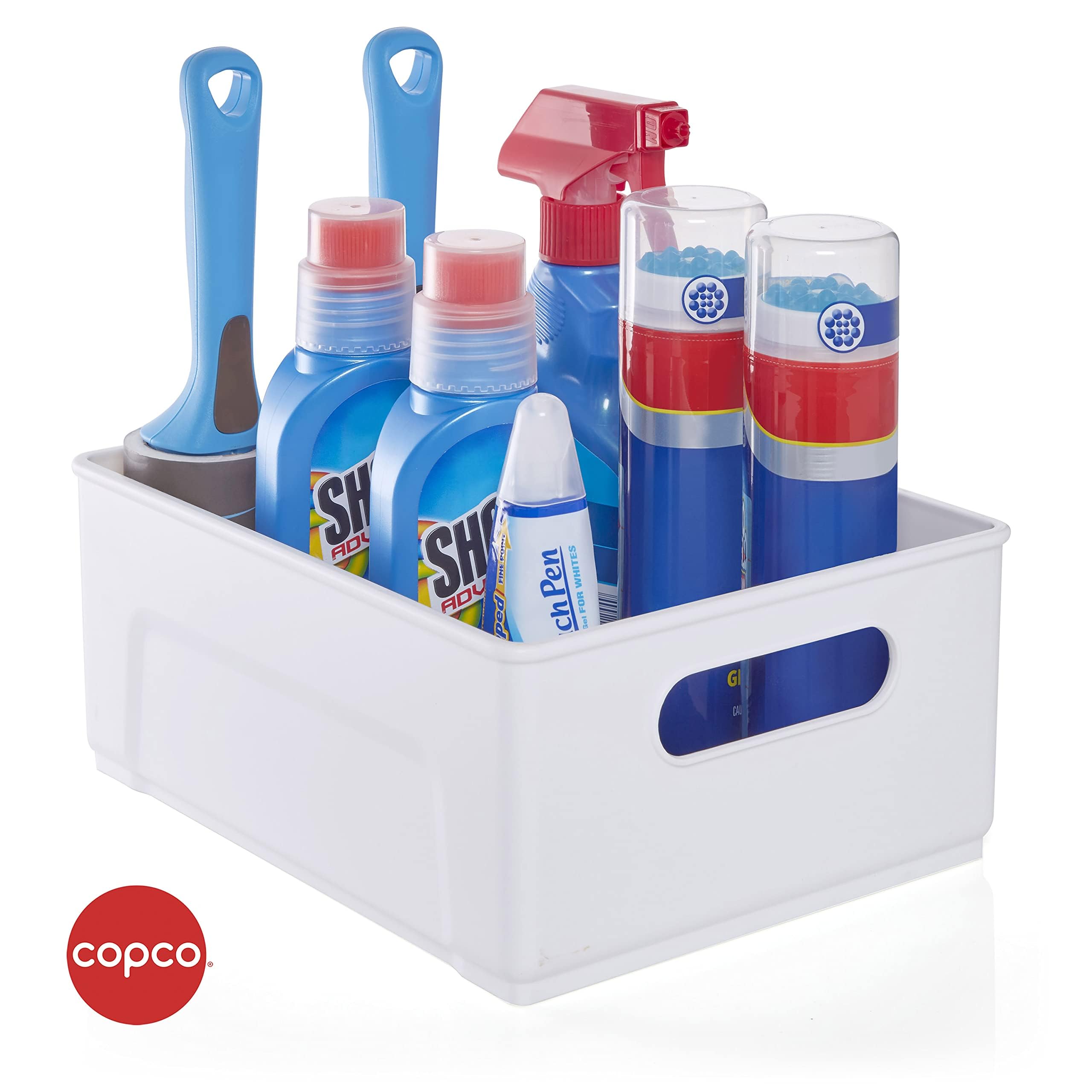 Copco Cabinet Storage Bin, 10-Inch, White