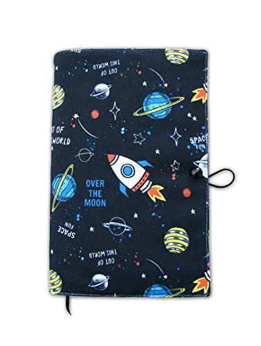 Book Sleeve Cover - Fabric Novel for Adult Books Cover for Paperback, Space Pattern Washable Book Protector - 5.5 x 8.2 x 1.6 Padded Case for Novel