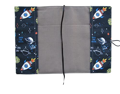 Book Sleeve Cover - Fabric Novel for Adult Books Cover for Paperback, Space Pattern Washable Book Protector - 5.5 x 8.2 x 1.6 Padded Case for Novel