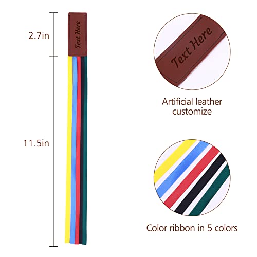 Bible Bookmark, 2 Pcs Personalized Leather Bookmark with Text, with Colorful Ribbons Bookmark for Books (2)