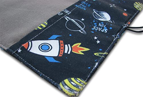Book Sleeve Cover - Fabric Novel for Adult Books Cover for Paperback, Space Pattern Washable Book Protector - 5.5 x 8.2 x 1.6 Padded Case for Novel