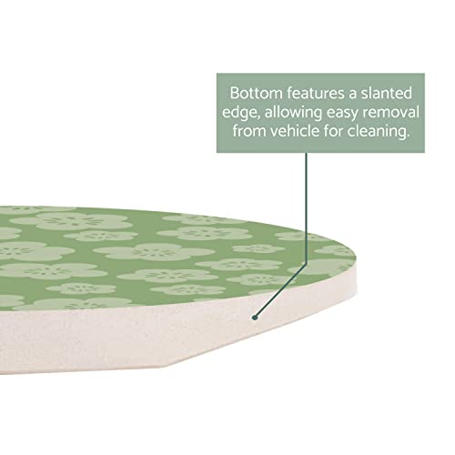 Floral Pistachio Green 2.75 x 2.75 Ceramic Car Coasters Pack of 2