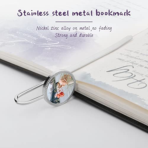 Custom Metal Bookmark Personalized Photo Bookmark Add Your Customized Photo Picture Text Bookmarks Design Standard Size for Women Men Teacher Student Work