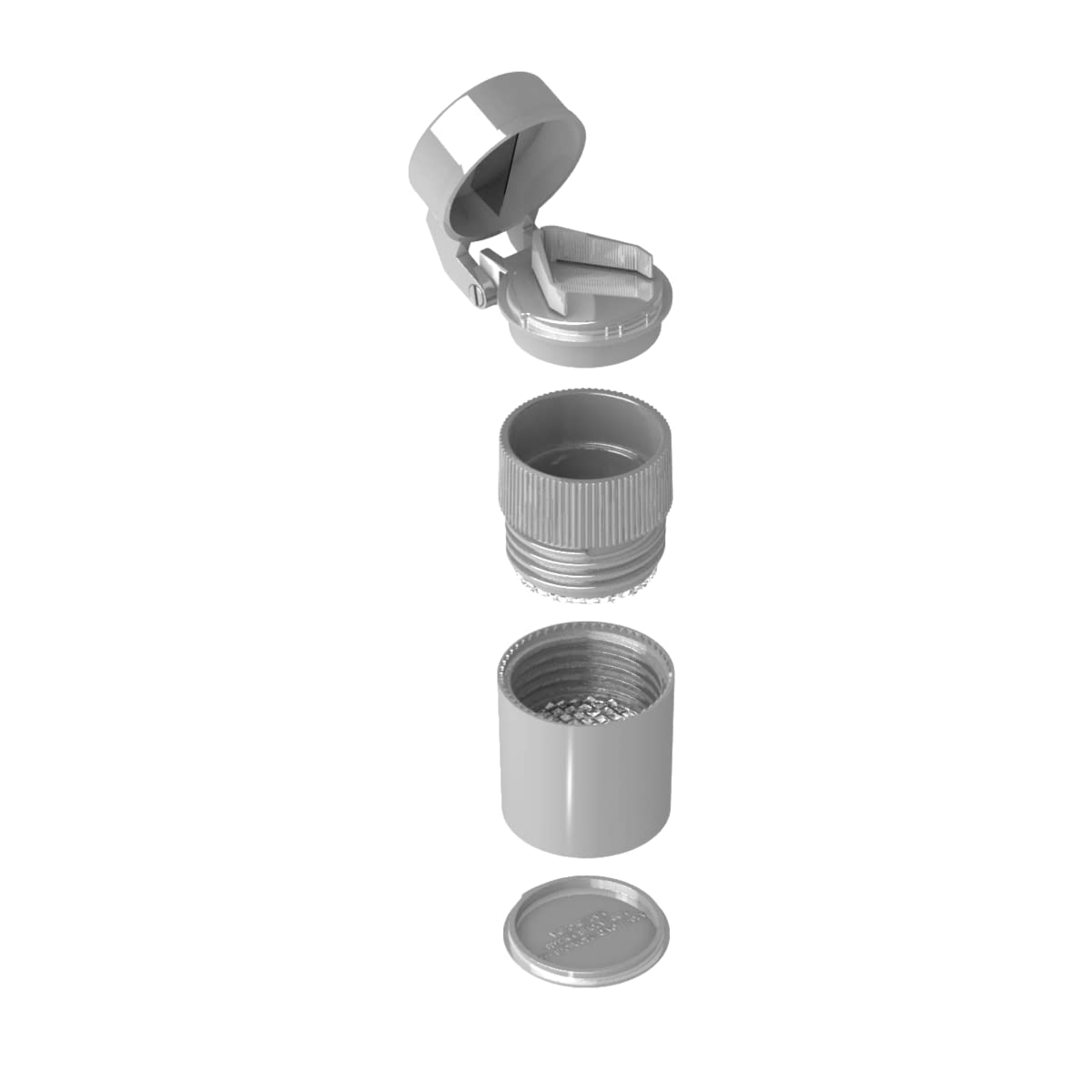 EZY DOSE 3 Compartment Pill Crusher, Cutter and Grinder, Daily Usage, Safely Cut Pills, Vitamins, Tablets, Accurate and Easy Cutting, Stainless Steel Blade, Removable Drinking Cup, Red, BPA Free