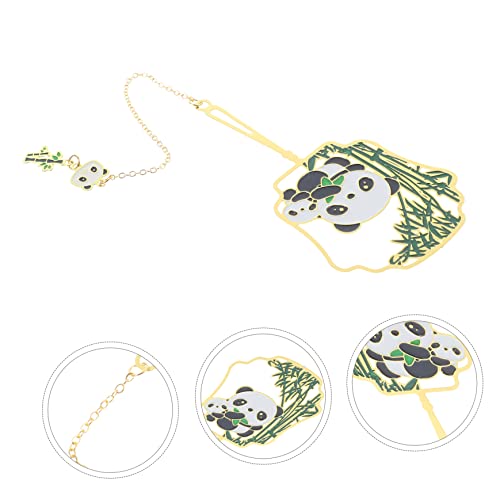 NUOBESTY 3pcs for Mark Bookmark Cartoon Supplies School Chain Office Elegant Marker Panda Delicate Page Lover Hanging Chinese Adorable Exquisite Decorative Read New Tassels Shape Reading