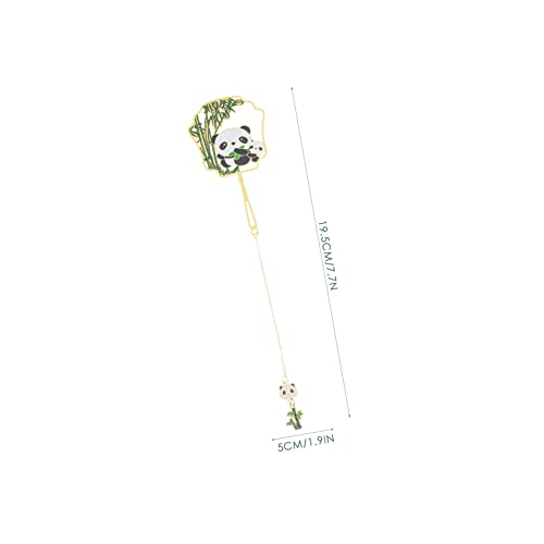 NUOBESTY 3pcs for Mark Bookmark Cartoon Supplies School Chain Office Elegant Marker Panda Delicate Page Lover Hanging Chinese Adorable Exquisite Decorative Read New Tassels Shape Reading