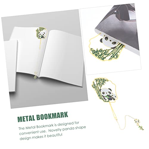 NUOBESTY 3pcs for Mark Bookmark Cartoon Supplies School Chain Office Elegant Marker Panda Delicate Page Lover Hanging Chinese Adorable Exquisite Decorative Read New Tassels Shape Reading
