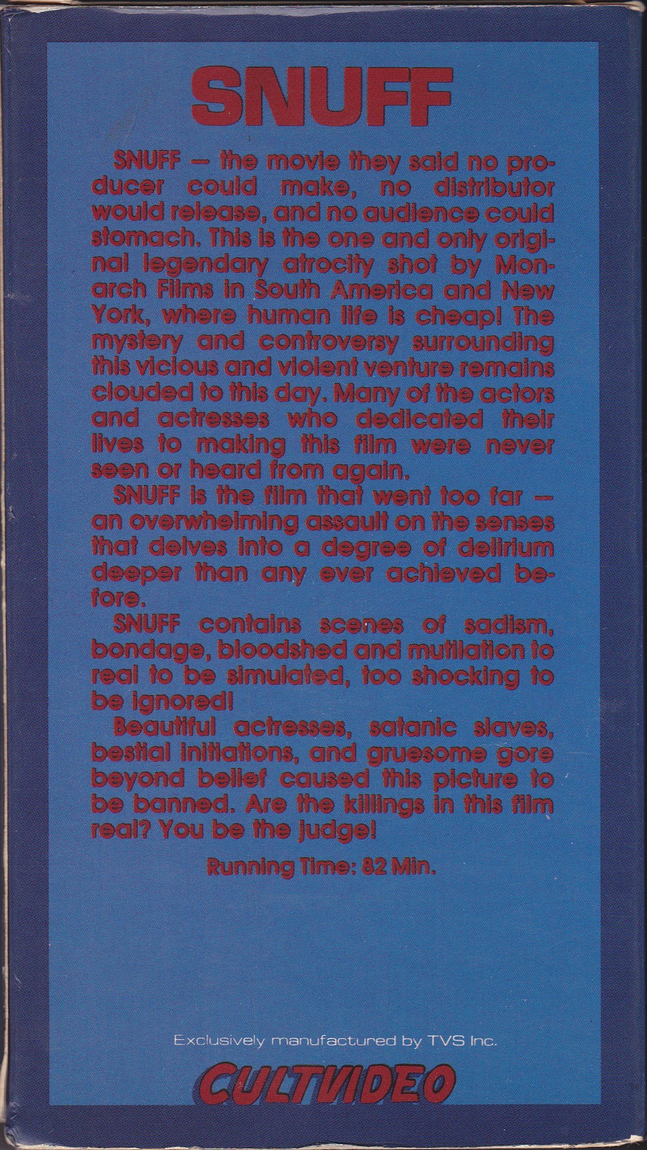 Snuff [VHS]