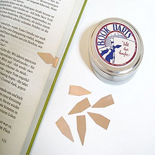 Book Darts 500 Line Markers - (500 Bronze-4 tins 125) - Best Gift All Types Readers! Students, Teachers, Cooks, Lawyers, Ministers, Librarians, Book Lovers, Researchers, Women, Men & Teens!
