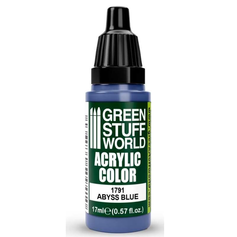 Green Stuff World – Acrylic Color Paint Abyss Blue 1791 for Models and Miniatures