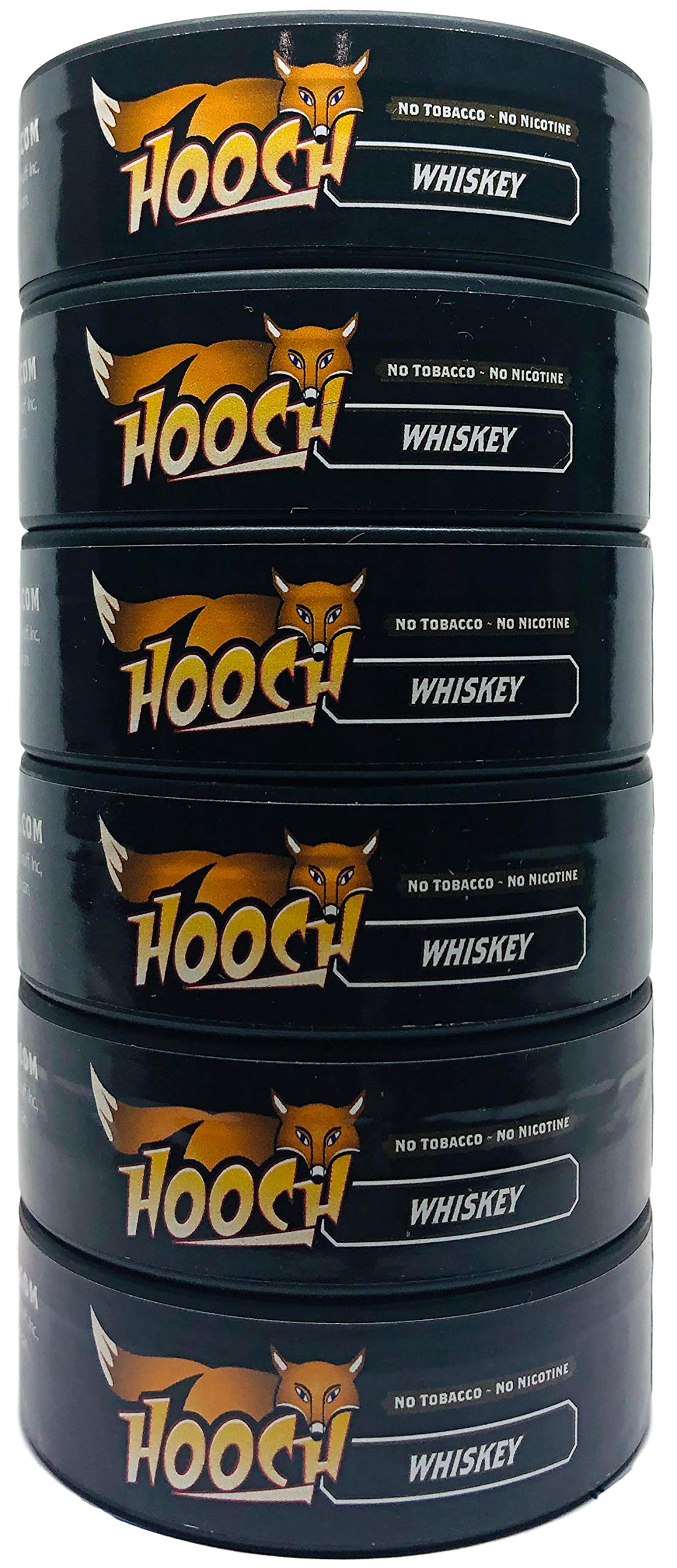 Hooch Herbal Snuff Whiskey Fine Cut 6 Cans with DC Crafts Nation Mud Bud Spittoon - Deer