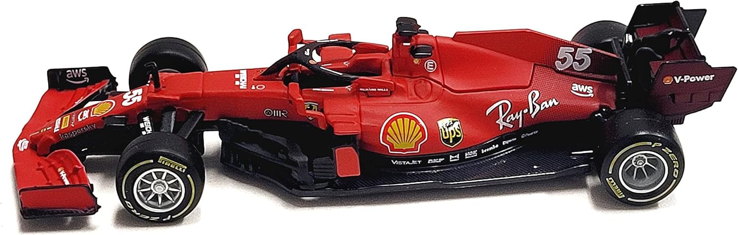 Bburago B18-36829S 1:43 F1 2021 Ferrari SF21 SAINZ, Assorted Designs and Colours
