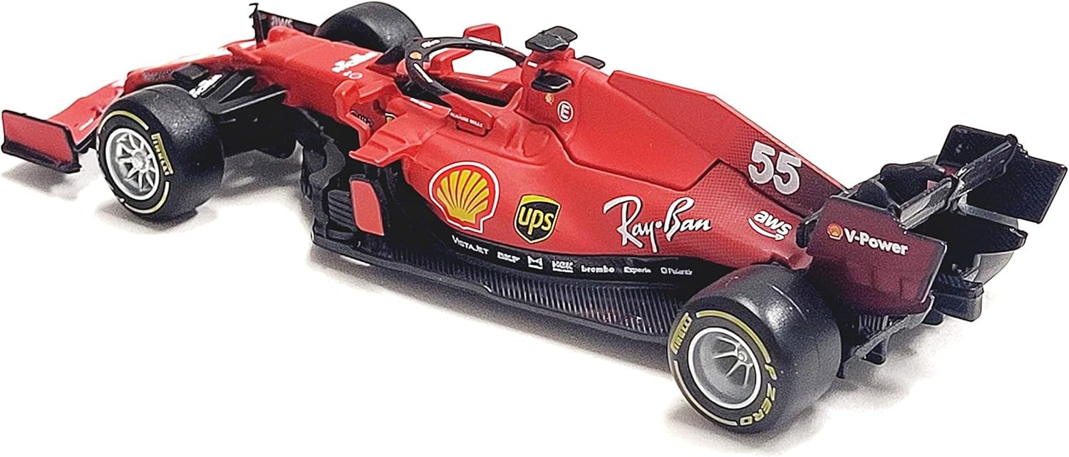 Bburago B18-36829S 1:43 F1 2021 Ferrari SF21 SAINZ, Assorted Designs and Colours