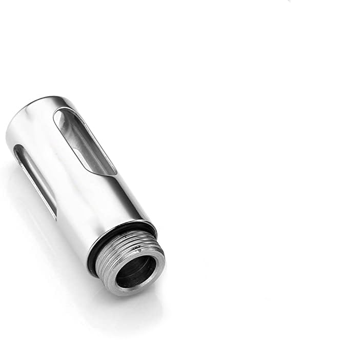 iSnuff Metal Clear Glass Window Dispenser with Screw Cap Lid - Sample Silver Container for Travel Preservation