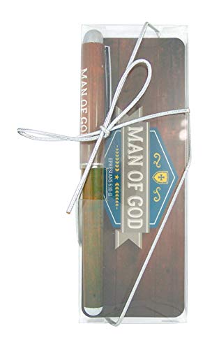 Man of God Father's Day Pen with Bookmark Gift Set, 5 1/2 Inch