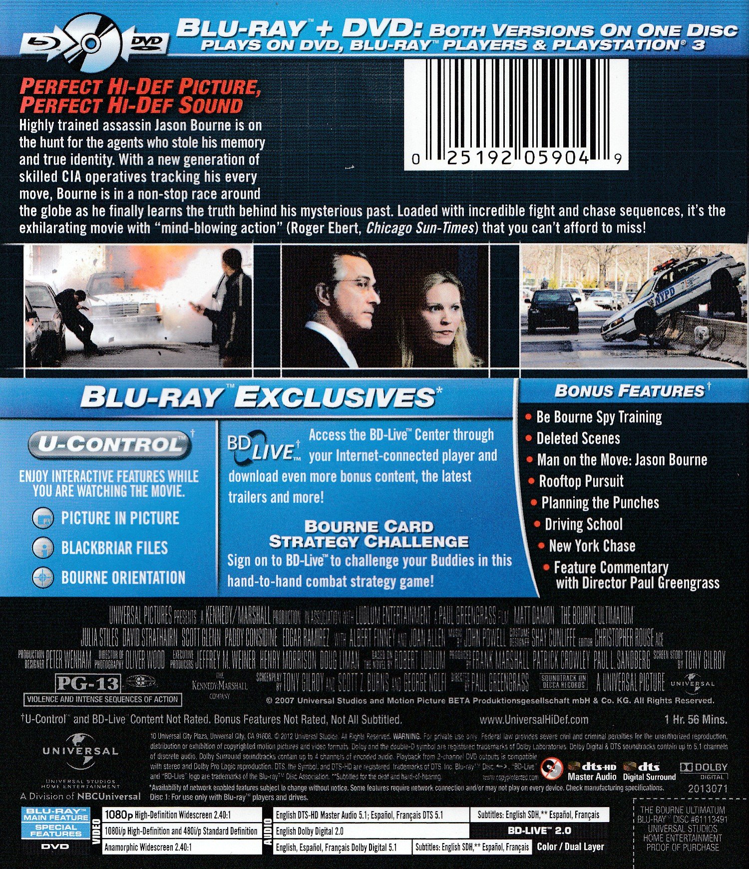 The Bourne Ultimatum [Blu-ray]