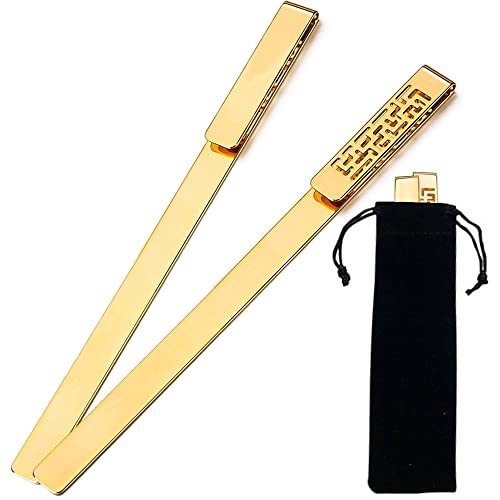 Book Mark Metal Graduation Bookmarks Art Reading Creative 2 Pcs Page Holder for Students Golden Teachers Supplies for Gifts Bookmarks for Book Lovers(Gold)