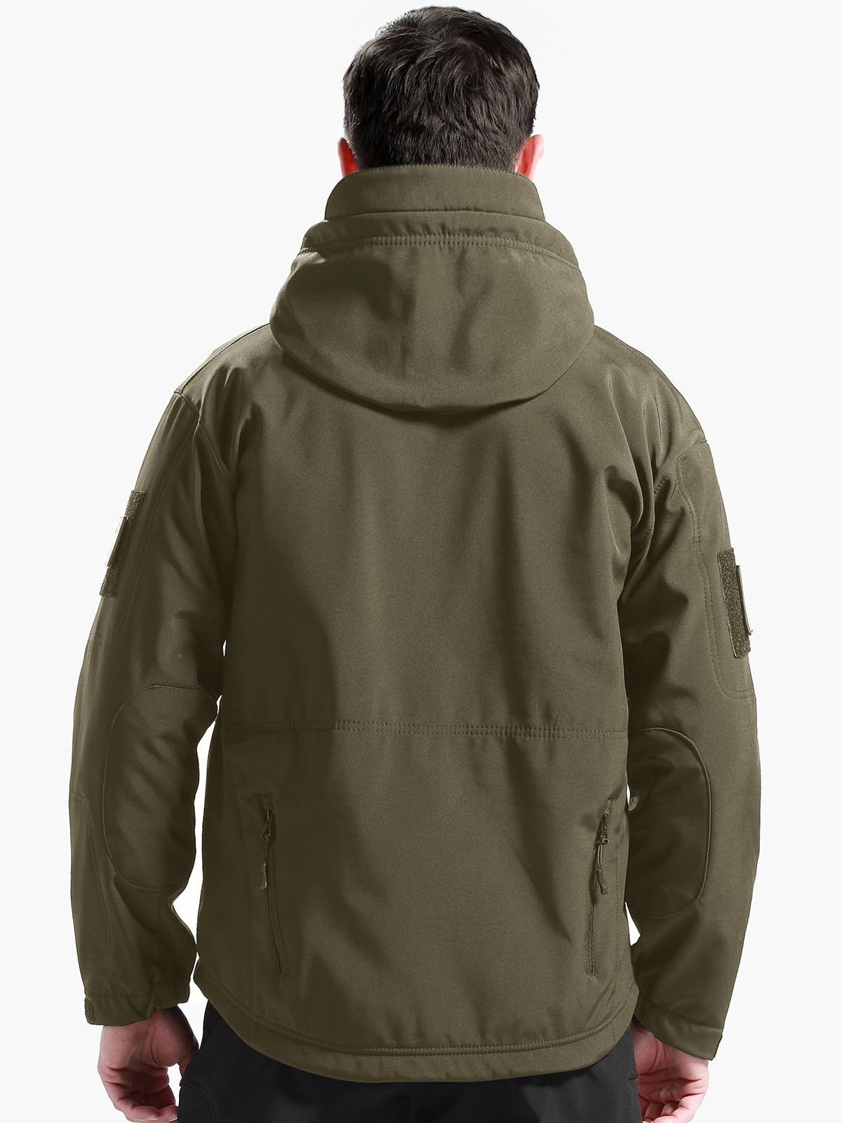 FREE SOLDIER Men's Outdoor Waterproof Soft Shell Hooded Military Tactical Jacket (Green XX-Large/US)