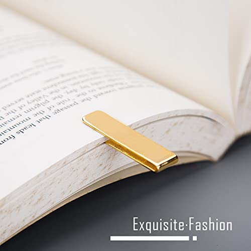 Book Mark Metal Graduation Bookmarks Art Reading Creative 2 Pcs Page Holder for Students Golden Teachers Supplies for Gifts Bookmarks for Book Lovers(Gold)
