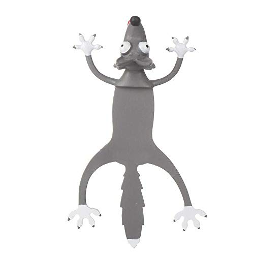 Cute Bookmark 3D Cartoon Book Marker 2Pcs Set - Frog + Wolf Animal PVC Material Funny Bookmark Student Gifts (Frog + Wolf)