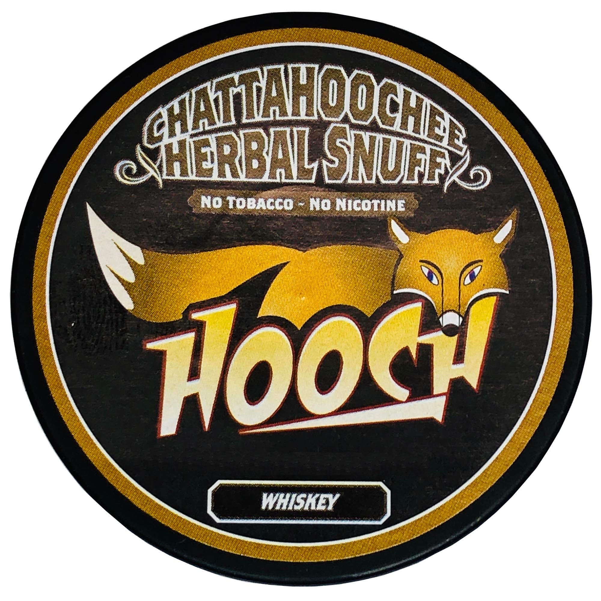 Hooch Herbal Snuff Whiskey Rough Cut 1 Can with DC Crafts Nation Skin Can Cover - Middle Finger