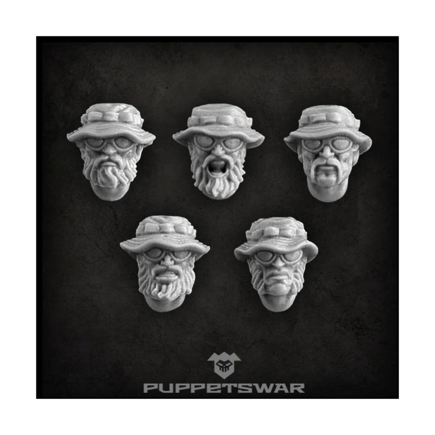 Green Stuff World for Models and Miniatures Guerilla Heads S094