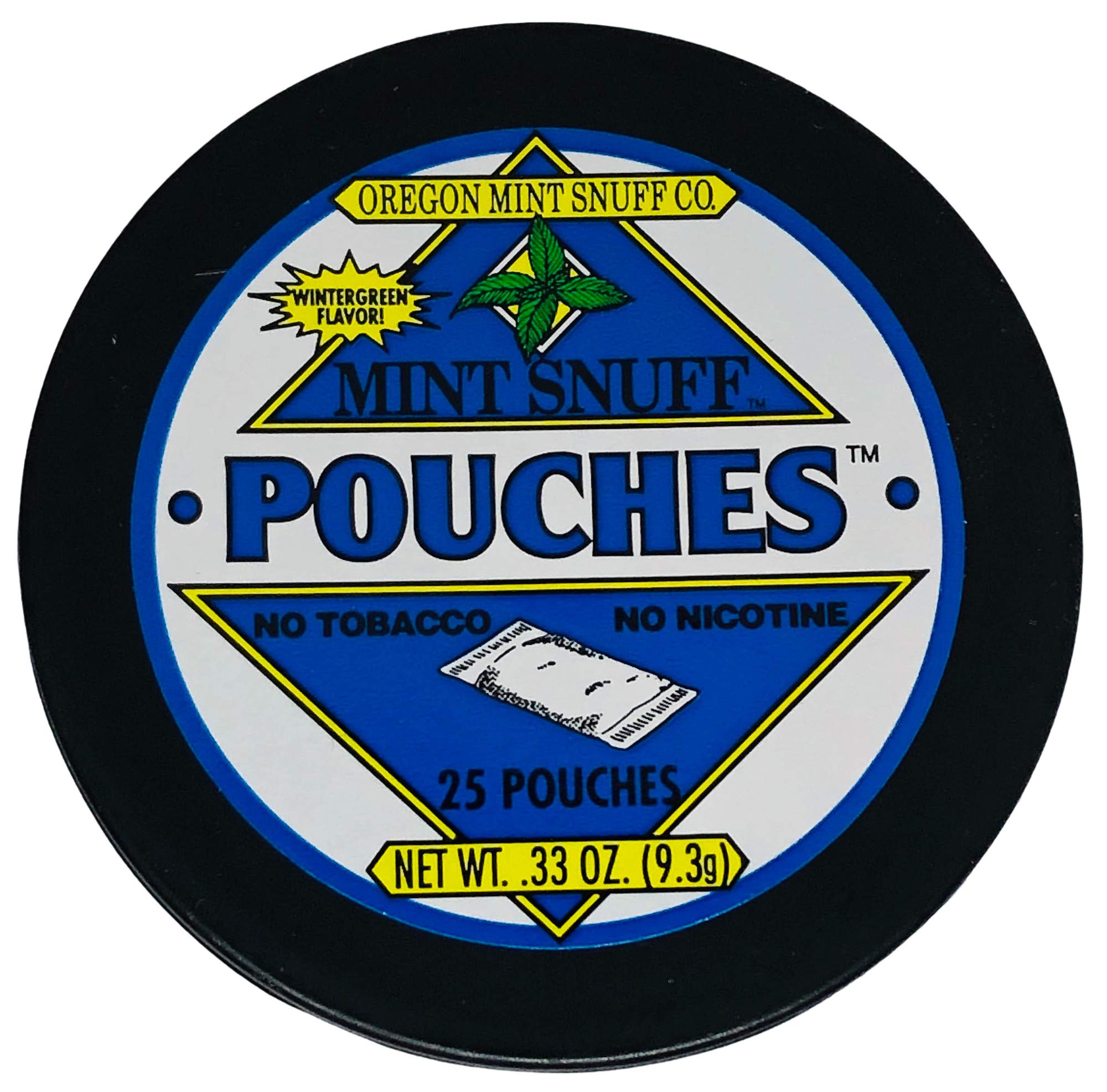 Oregon Mint Snuff Wintergreen Pouch 1 Can with DC Crafts Nation Skin Can Cover - Middle Finger