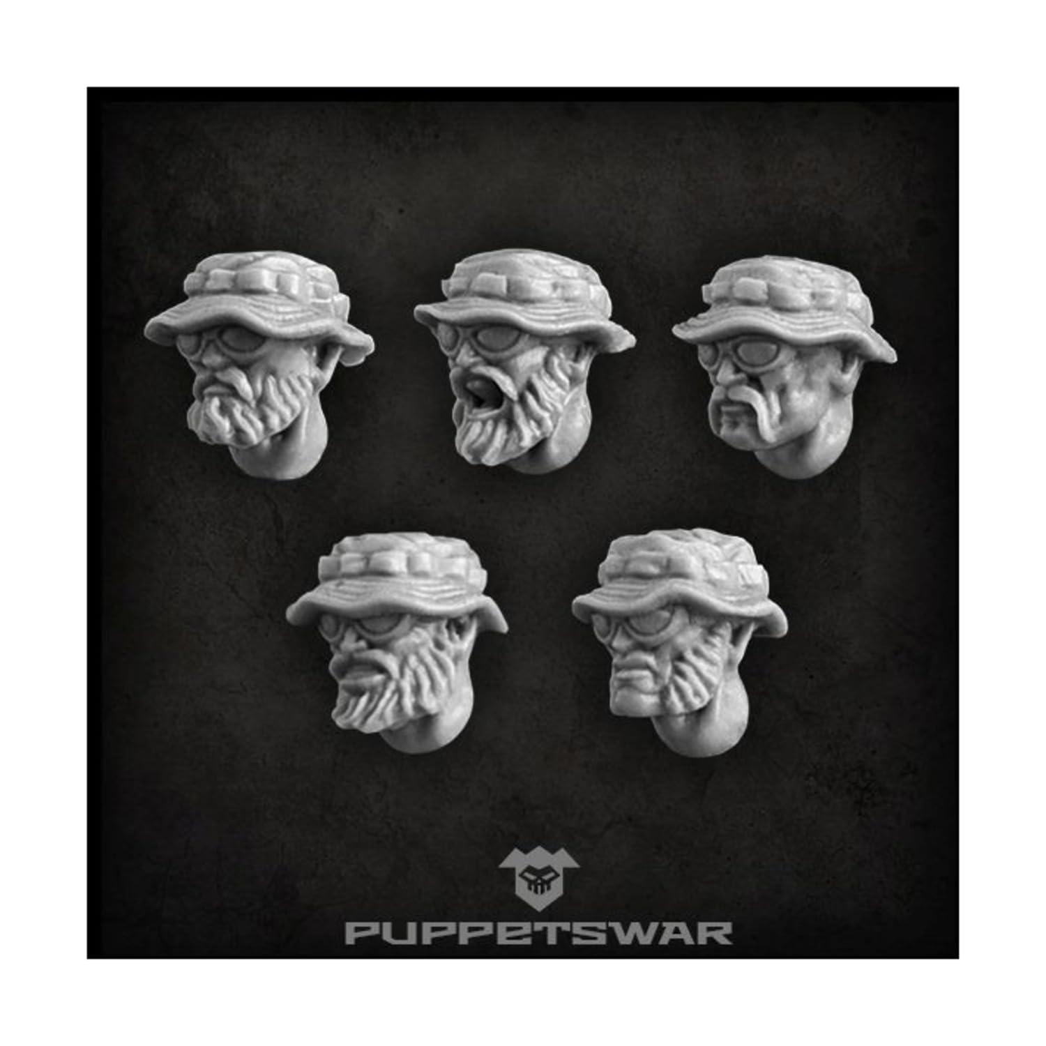 Green Stuff World for Models and Miniatures Guerilla Heads S094