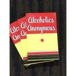 First Edition Softcover Reprint AA Big Book w/Pink Bookcover for Alcoholics Anonymous. You Get The Both AA Big Book 1st Edition Reprint and Pink Zip Up Bookcover.