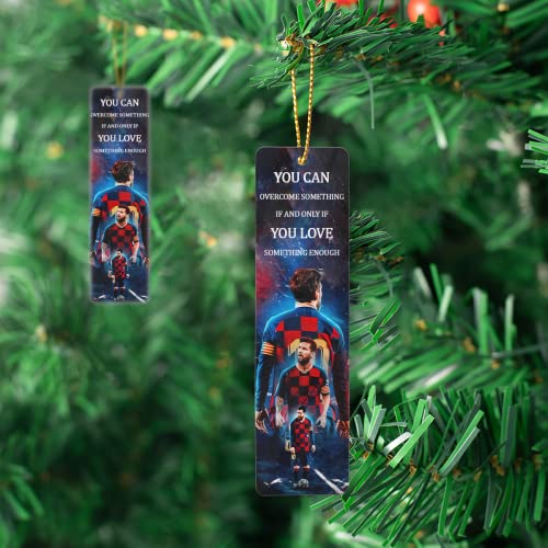 Bookmarks Ruler Metal El Measure Pulga Tassels Messi Bookography Soccer Reading Collage Bookworm Quote for Book Bibliophile Gift Reading Christmas Ornament Markers